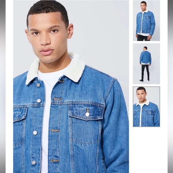 Boohoo Mens | Jackets & Coats | Nwt Boohooman Light Blue Regular Fit ...